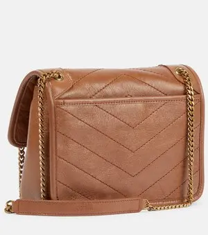 Saint Laurent Niki Baby Leather Shoulder Bag - Brown