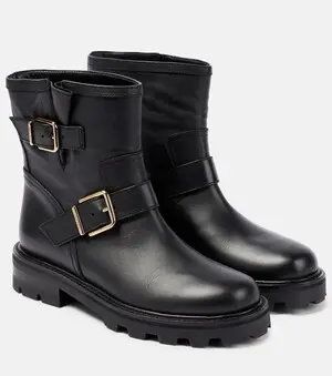 JIMMY CHOO Youth Ii Leather Ankle Boots