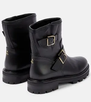 JIMMY CHOO Youth Ii Leather Ankle Boots