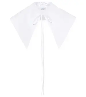 Patou Oversized Self-tie Cotton Bib - White