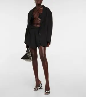Attico Devon Zebra-printed Leather Mules