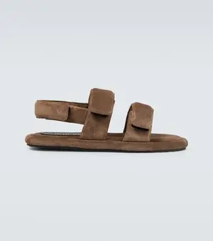Nanushka Taurus Suede Flat Sandals