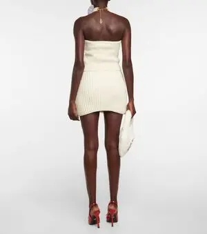 Blumarine Rose-appliqué Wool Bustier