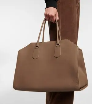 THE ROW Geo Margaux Large Leather Tote Bag
