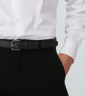 THE ROW Classic Leather Belt - Black