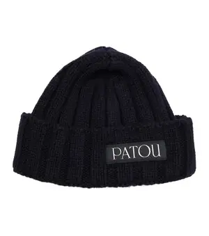 Patou Ribbed-knit Wool And Cashmere Beanie - Blue