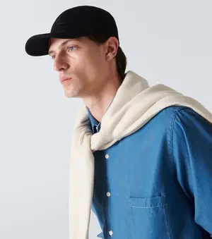 Loro Piana Cashmere Baseball Cap - Blue