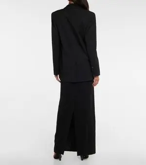 Saint Laurent Double-breasted Wool Tuxedo Jacket