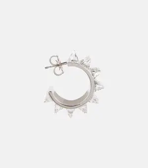 Amina Muaddi Karma Crystal-embellished Earrings - Silver