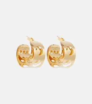 Alaïa Cutout Hoop Earrings - Gold
