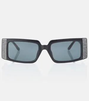 Magda Butrym Crystal-embellished Square Sunglasses - Black