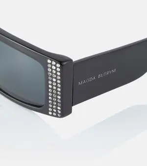 Magda Butrym Crystal-embellished Square Sunglasses