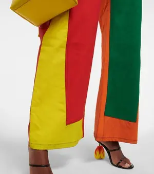 Loewe Colorblock Patchwork Wide-leg Jeans
