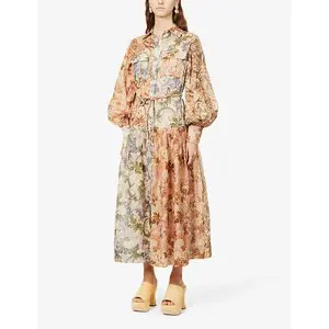 ALEMAIS Phillipa Floral-print Ramie Maxi Dress