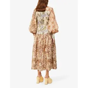 ALEMAIS Phillipa Floral-print Ramie Maxi Dress