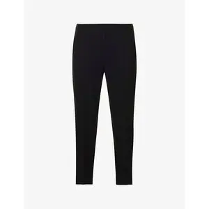 Theory Relaxed-fit Straight-leg High-rise Trousers - Black