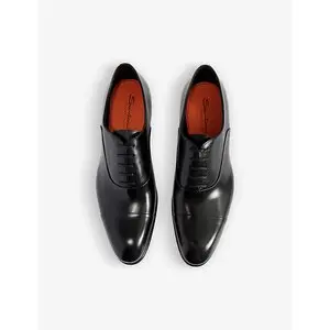 Santoni Carter Cap-toe Leather Oxford Shoes
