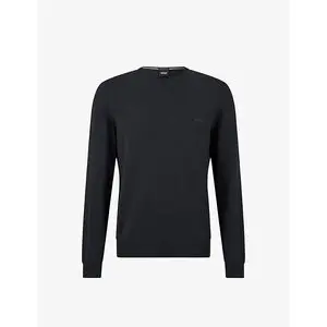 BOSS Leisure Virgin Wool Sweatshirt - Black