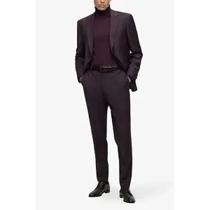 BOSS Funnel-neck Wool-knit Jumper