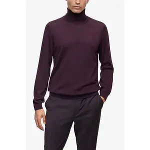 BOSS Funnel-neck Wool-knit Jumper