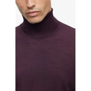 BOSS Funnel-neck Wool-knit Jumper