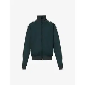 Bottega Veneta Side-stripe High-neck Wool-blend Jacket Inkwell