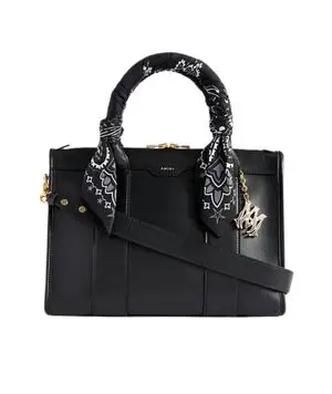 Amiri City Bandana-straps Mini Leather Tote Bag