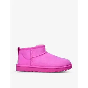 UGG Classic Ultra Mini Sheepskin Ankle Boots - Fuchsia