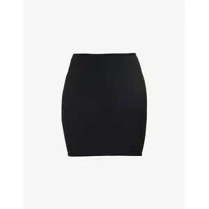 Hunza G High-waist Stretch-woven Mini Skirt Black