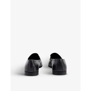 Zegna Leather Penny Loafers - Navy