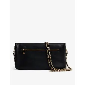 Zadig&Voltaire Rock Grained Leather Clutch - Noir Gold