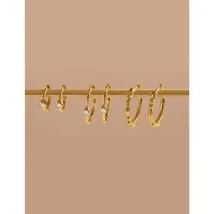 Monica Vinader Siren Recycled 18ct Yellow -plated Vermeil Sterling Silver And Diamond Huggie Earrings - Gold