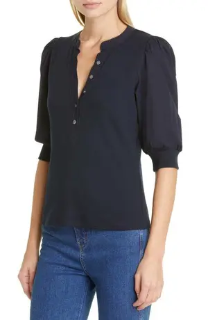 Veronica Beard Coralee Blouse - Navy