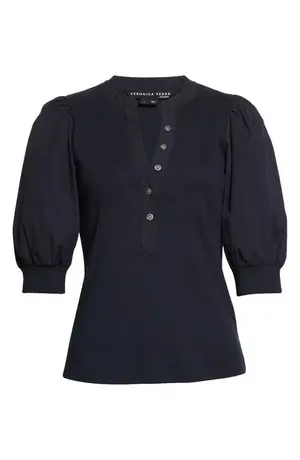 Veronica Beard Coralee Blouse - Navy