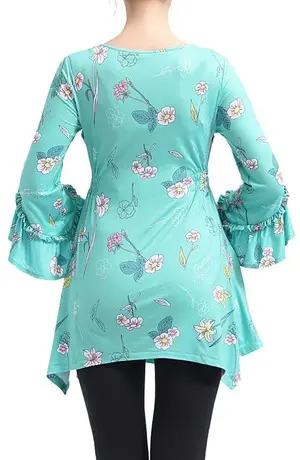 KIMI + KAI Sue Flare Sleeve Maternity/nursing Tunic