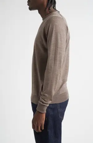 John Smedley Marcus Crewneck Sweater - Mushroom