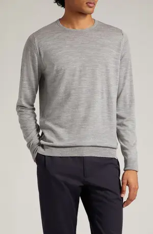 John Smedley Marcus Crewneck Sweater - Silver