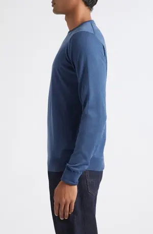 John Smedley Marcus Crewneck Sweater - Teal Firth