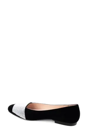 PATRICIA GREEN Milan Embellished Ballet Flat - Black
