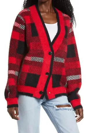 English Factory Check Cardigan