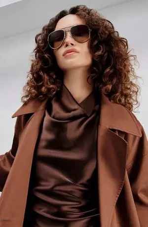 Quay All In Aviator Sunglasses - Olive/dark Fawn