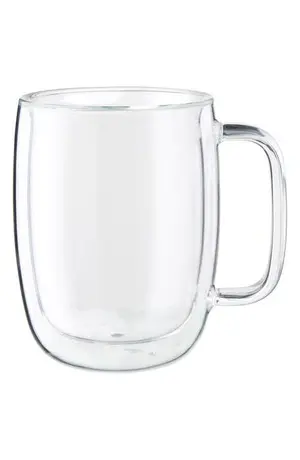ZWILLING Sorrento Plus Set Of 2 Double Wall Glass Latte Mugs - Clear