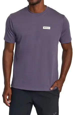 Rvca Icon Performance T-shirt Grey Purple