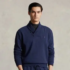 Ralph Lauren Jersey Shawl-collar Pullover - Spring Navy Heather