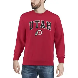 COLOSSEUM Utah Utes Arch & Logo Crew Neck Sweatshirt