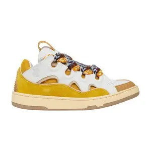 LANVIN Curb Sneakers White Yellow