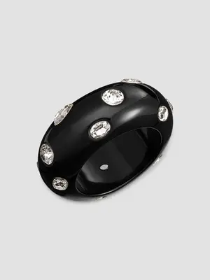 KENNETH JAY LANE Crystal Bangle Bracelet - Black Cry