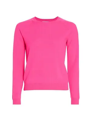 Majestic Filatures Cashmere Crewneck Sweater Rose Fluo