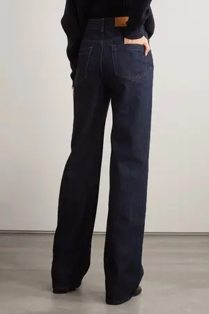Loro Piana Cashmere-blend Denim High-rise Straight-leg Jeans