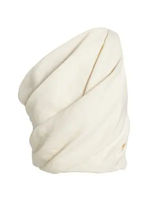 THE SEI Women's Asymmetric Pleated Top - Cream  - Cream